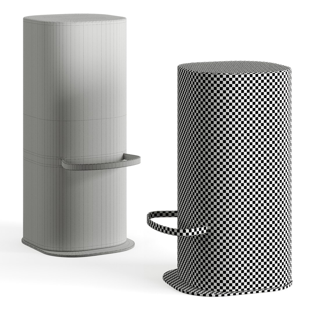 3D Cattelan Pancho Bar Stool - TurboSquid 1903862