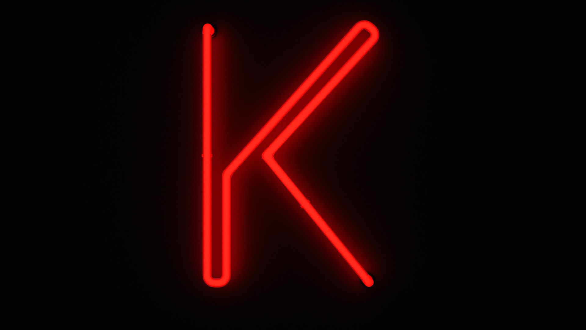 Neon Red Alphabet K Model - TurboSquid 2148074