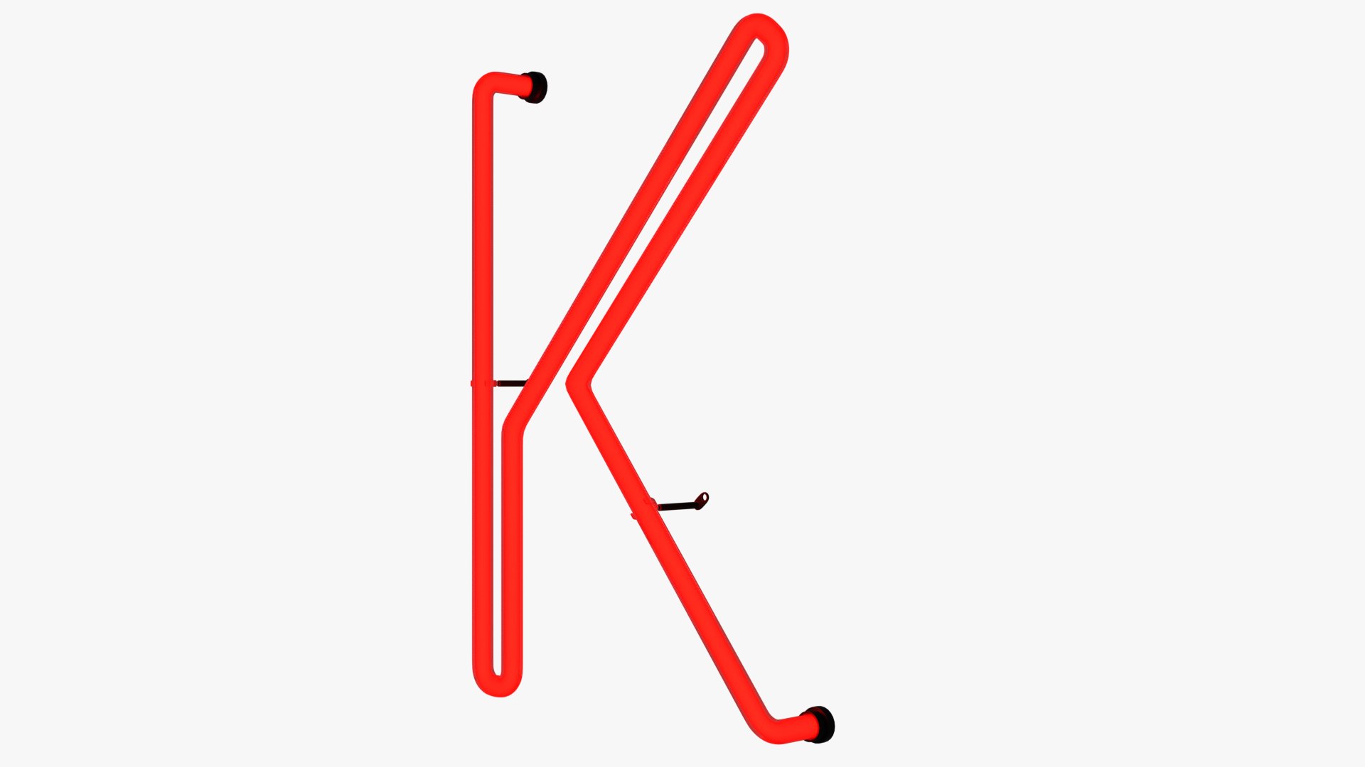 Neon Red Alphabet K Model - TurboSquid 2148074
