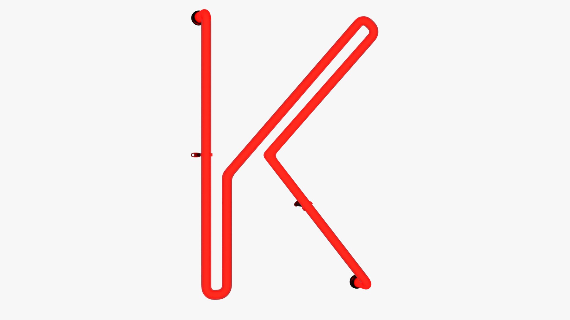 Neon Red Alphabet K Model - TurboSquid 2148074