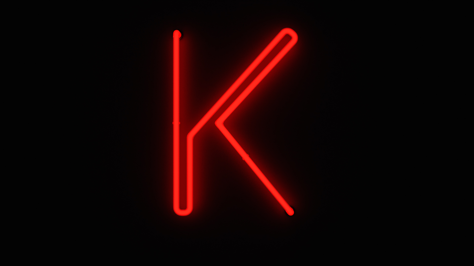 Neon Red Alphabet K Model - TurboSquid 2148074