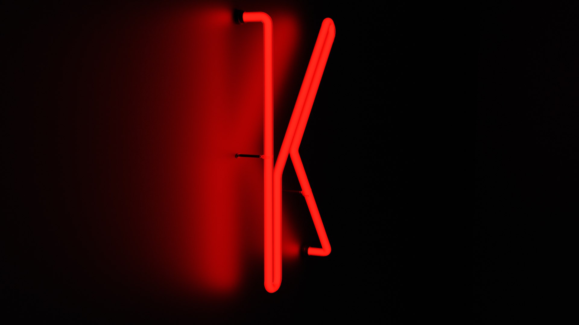 Neon Red Alphabet K Model Turbosquid 2148074