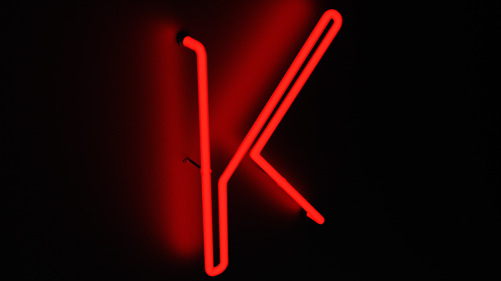 Neon Red Alphabet K Model - TurboSquid 2148074