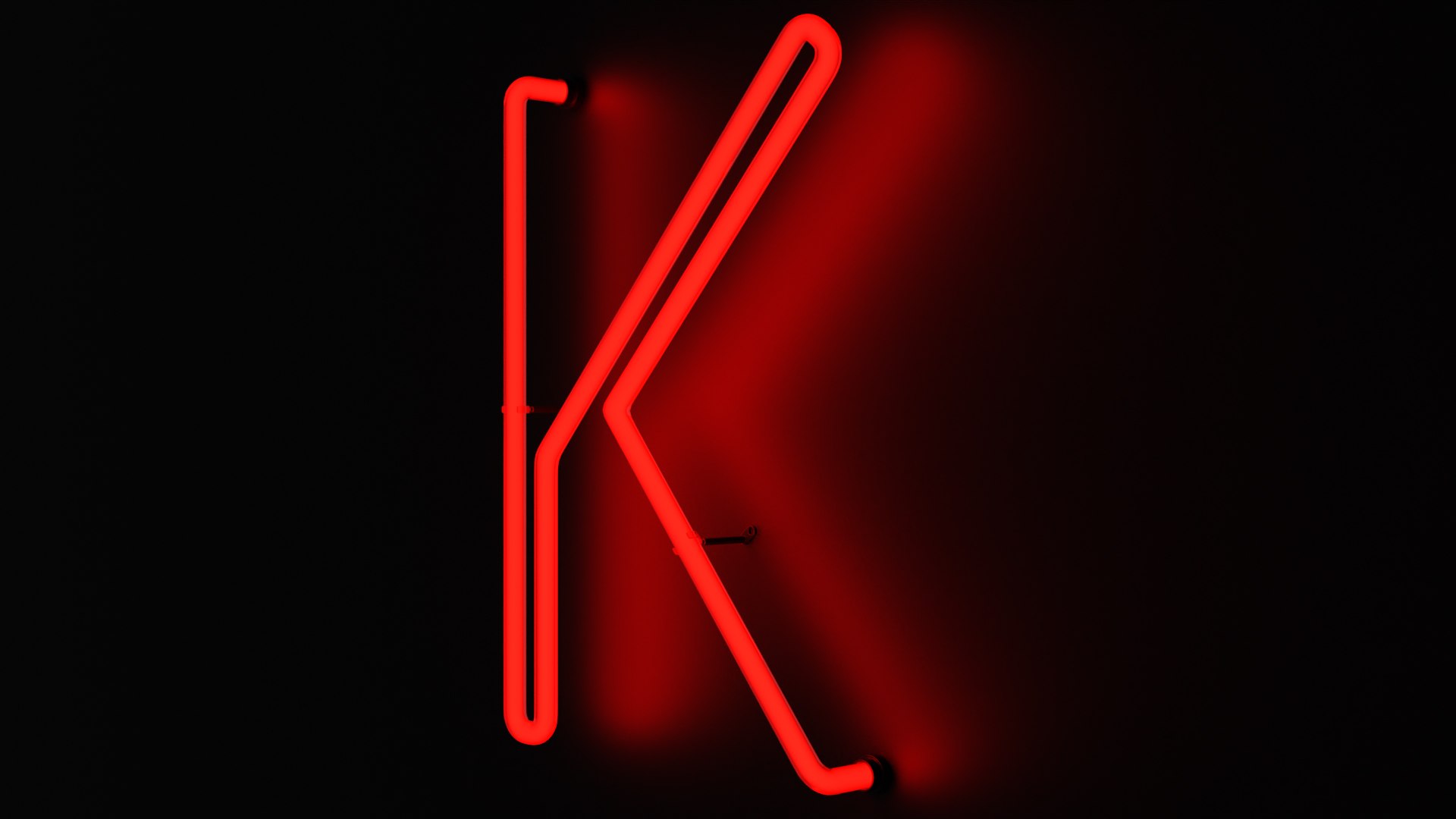 Neon Red Alphabet K Model - TurboSquid 2148074