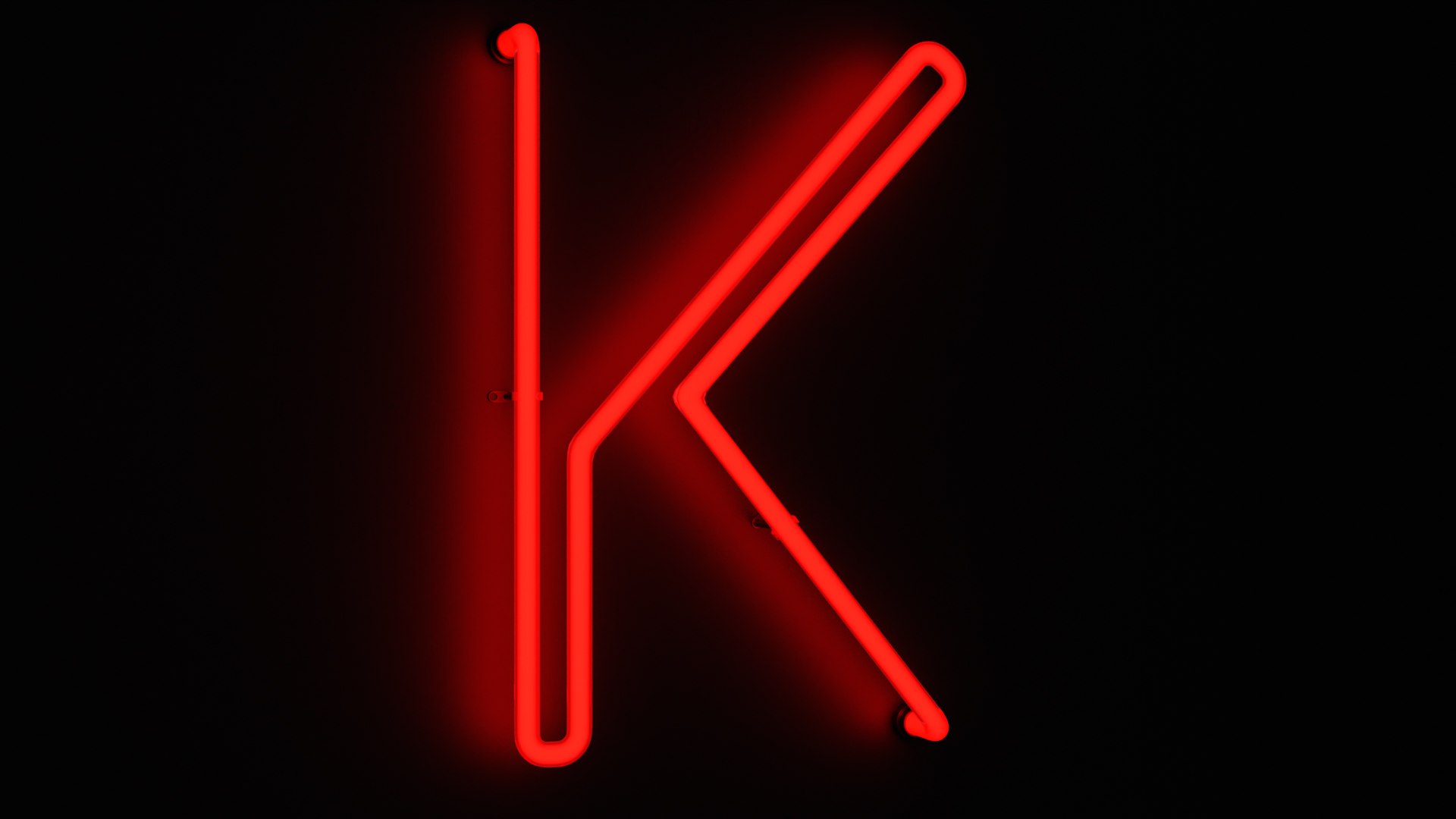 Neon Red Alphabet K Model - TurboSquid 2148074