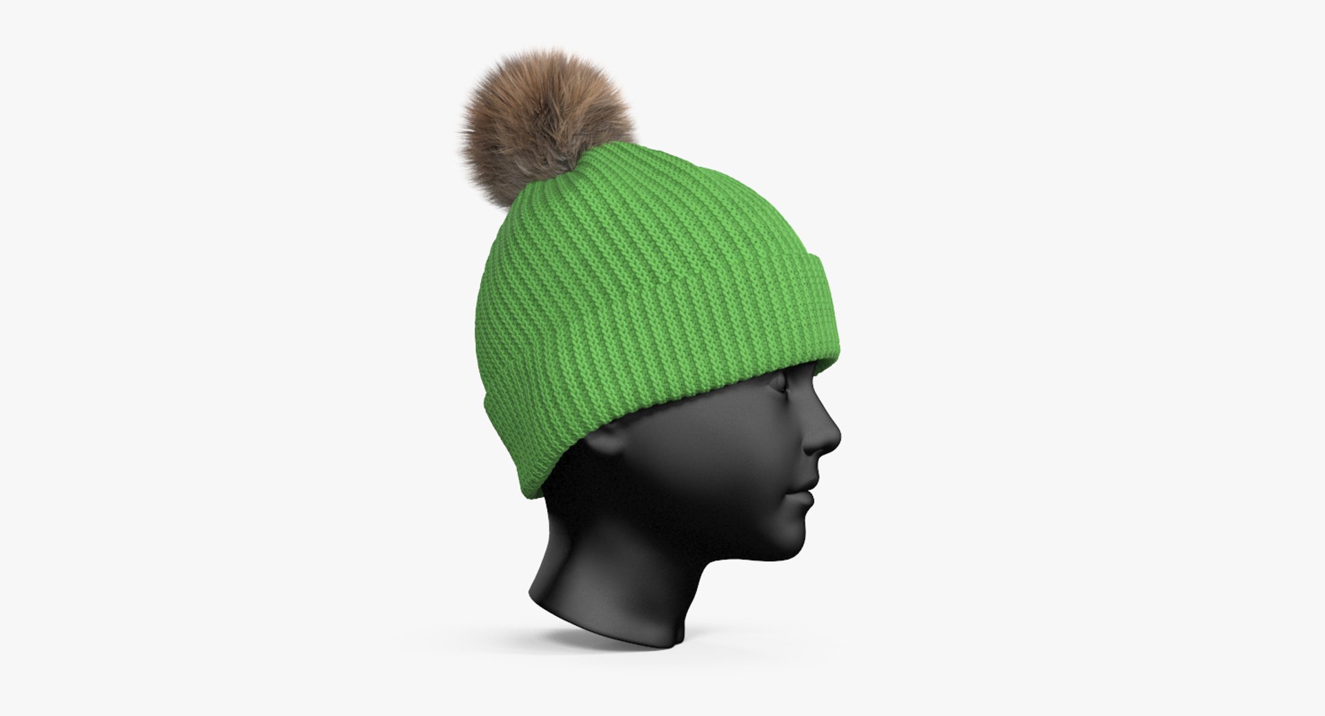 Winter Hat Green 3D Model - TurboSquid 1250434
