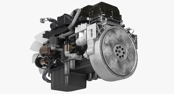 Semi truck turbo diesel engine 3D model - TurboSquid 1292137