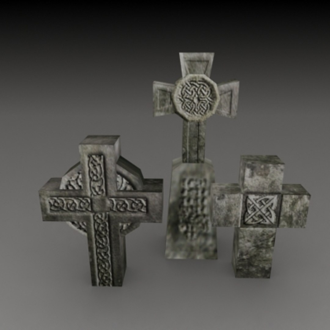 Cemetery Crypts Tombstones Graves 3d Model