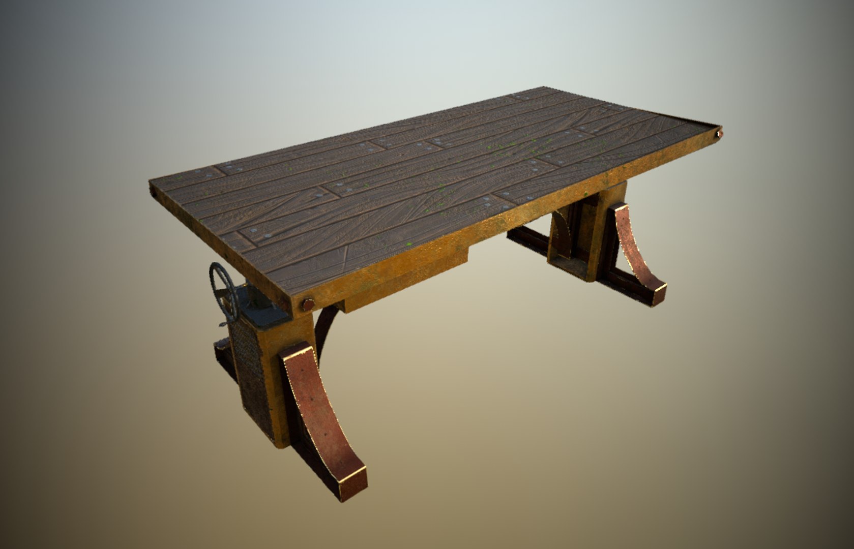 Steampunk Table 3D - TurboSquid 1169010