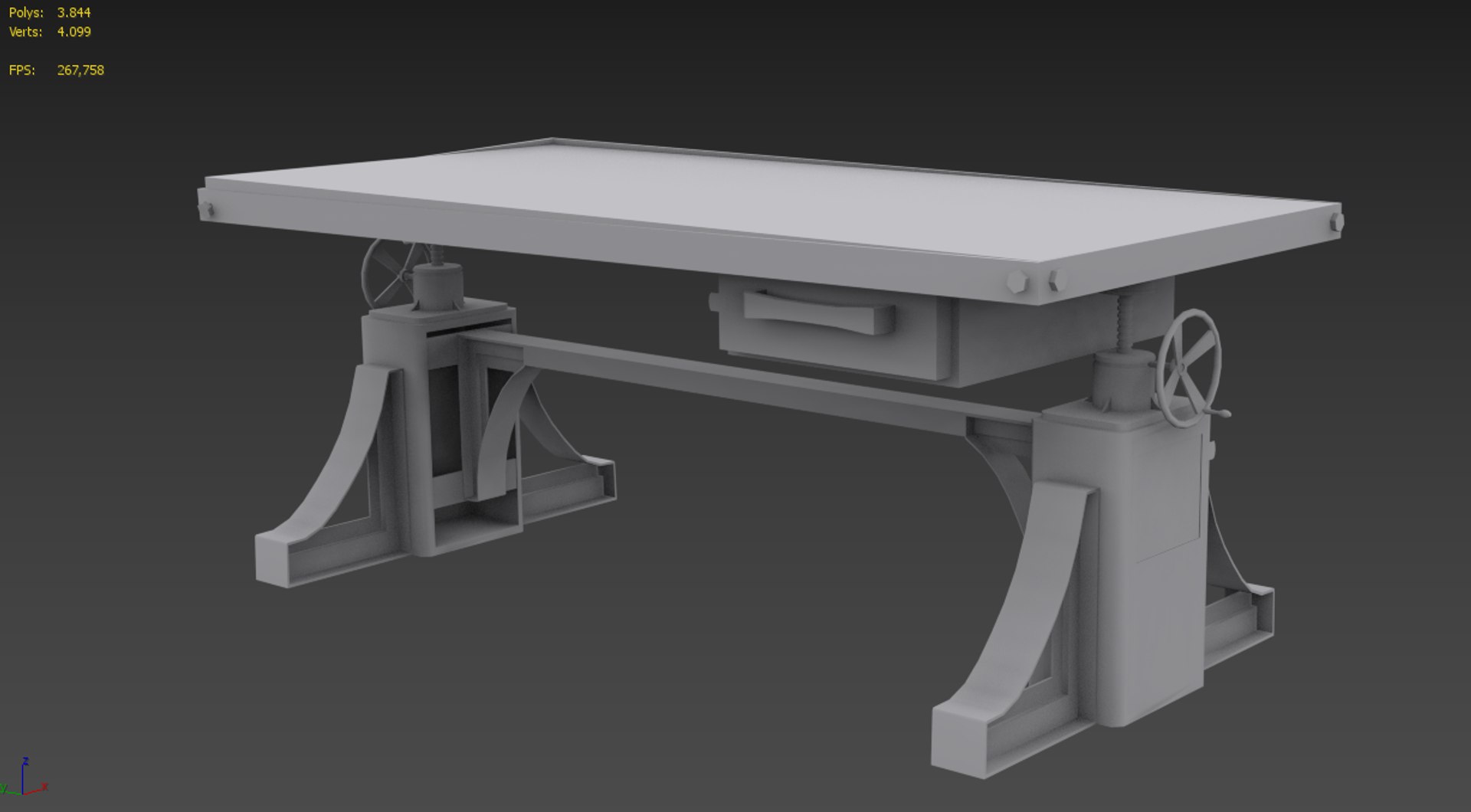 Steampunk Table 3D - TurboSquid 1169010