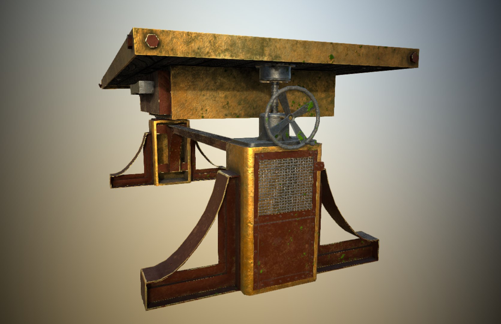 Steampunk Table 3D - TurboSquid 1169010