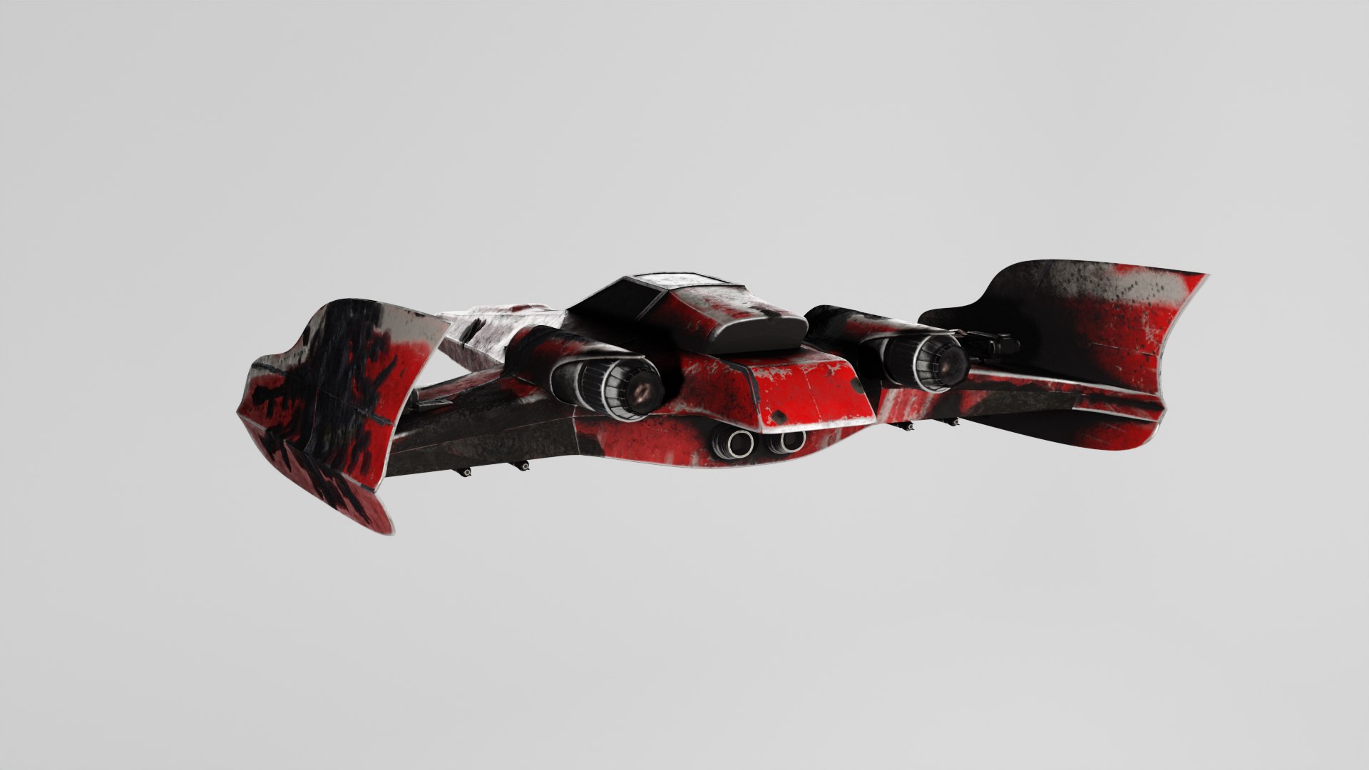 Battle Damaged Starfighter Model - TurboSquid 1944262