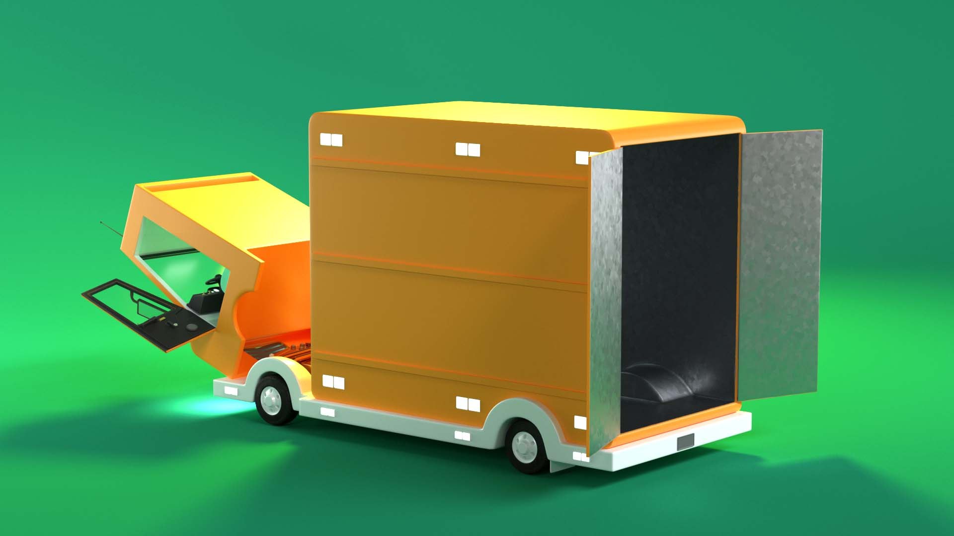 Courier Truck 3D Model - TurboSquid 2110714
