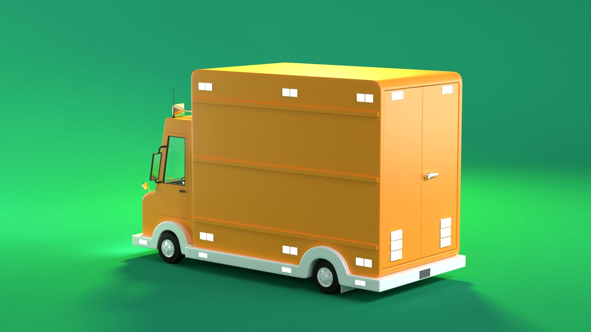 Courier Truck 3D Model - TurboSquid 2110714
