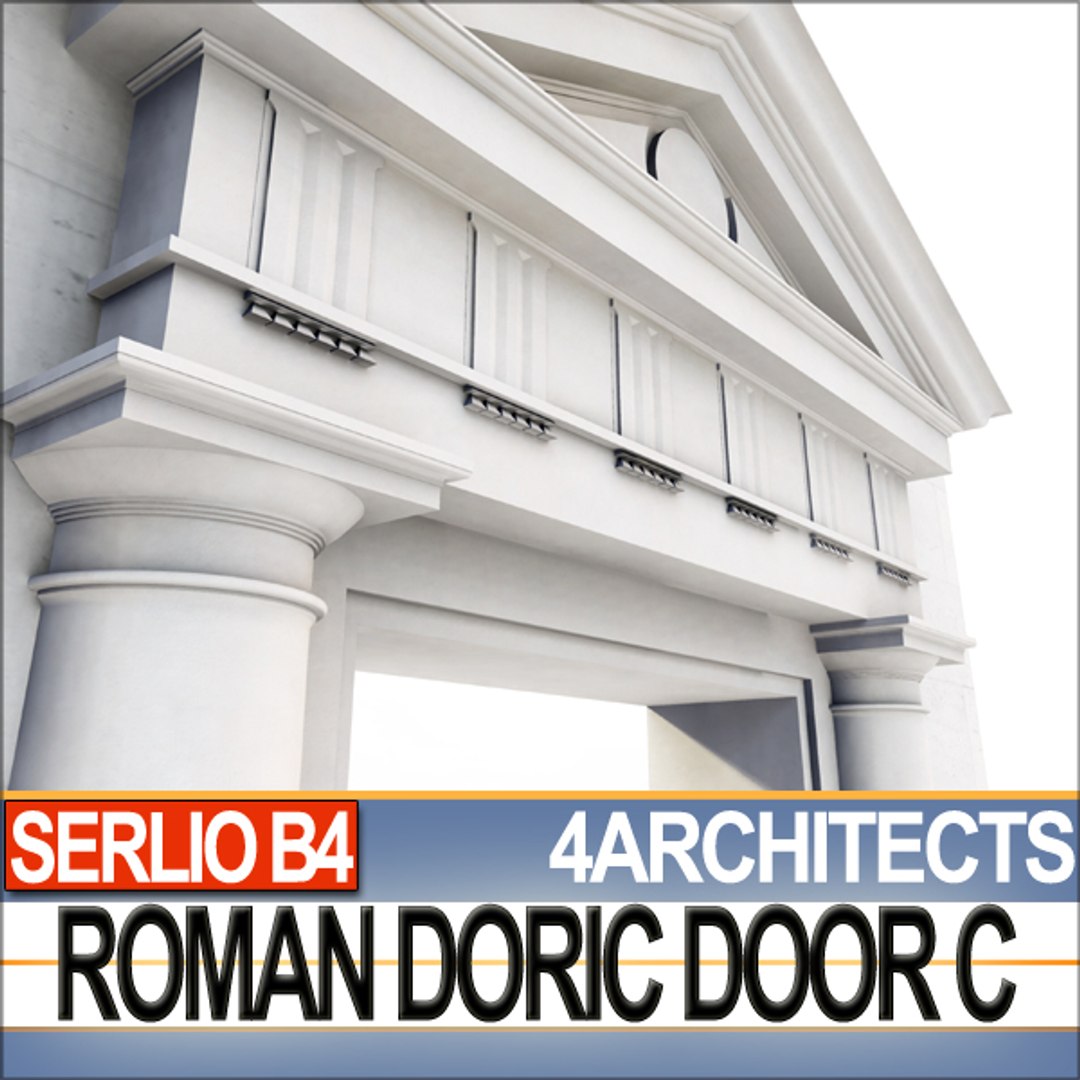 obj roman doric door stl