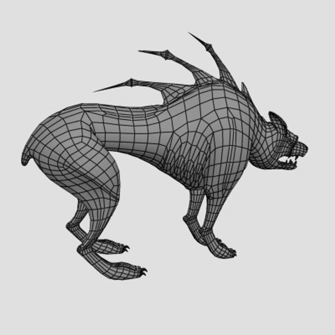 3ds max hellhound demon rigged