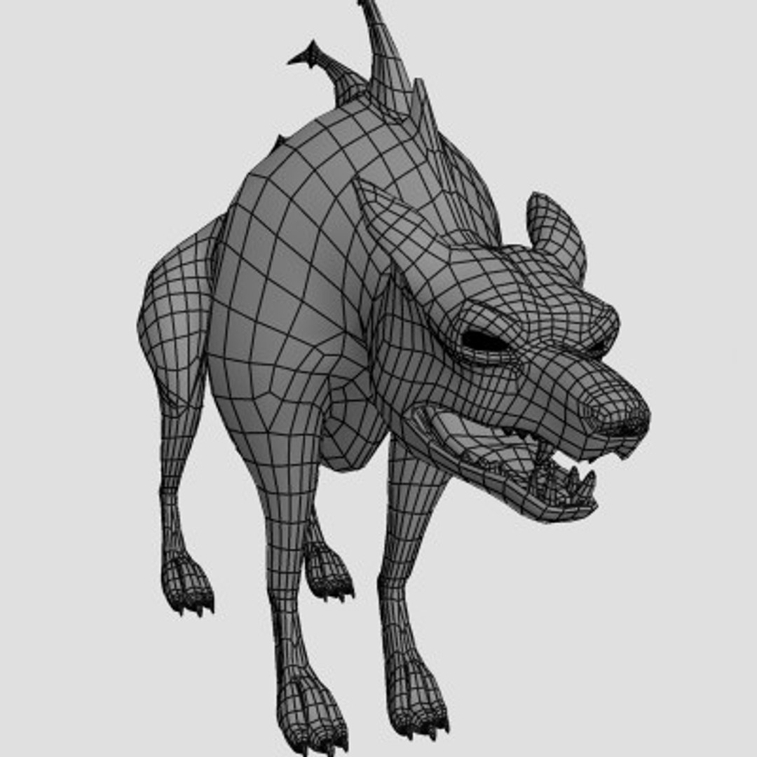 3ds max hellhound demon rigged