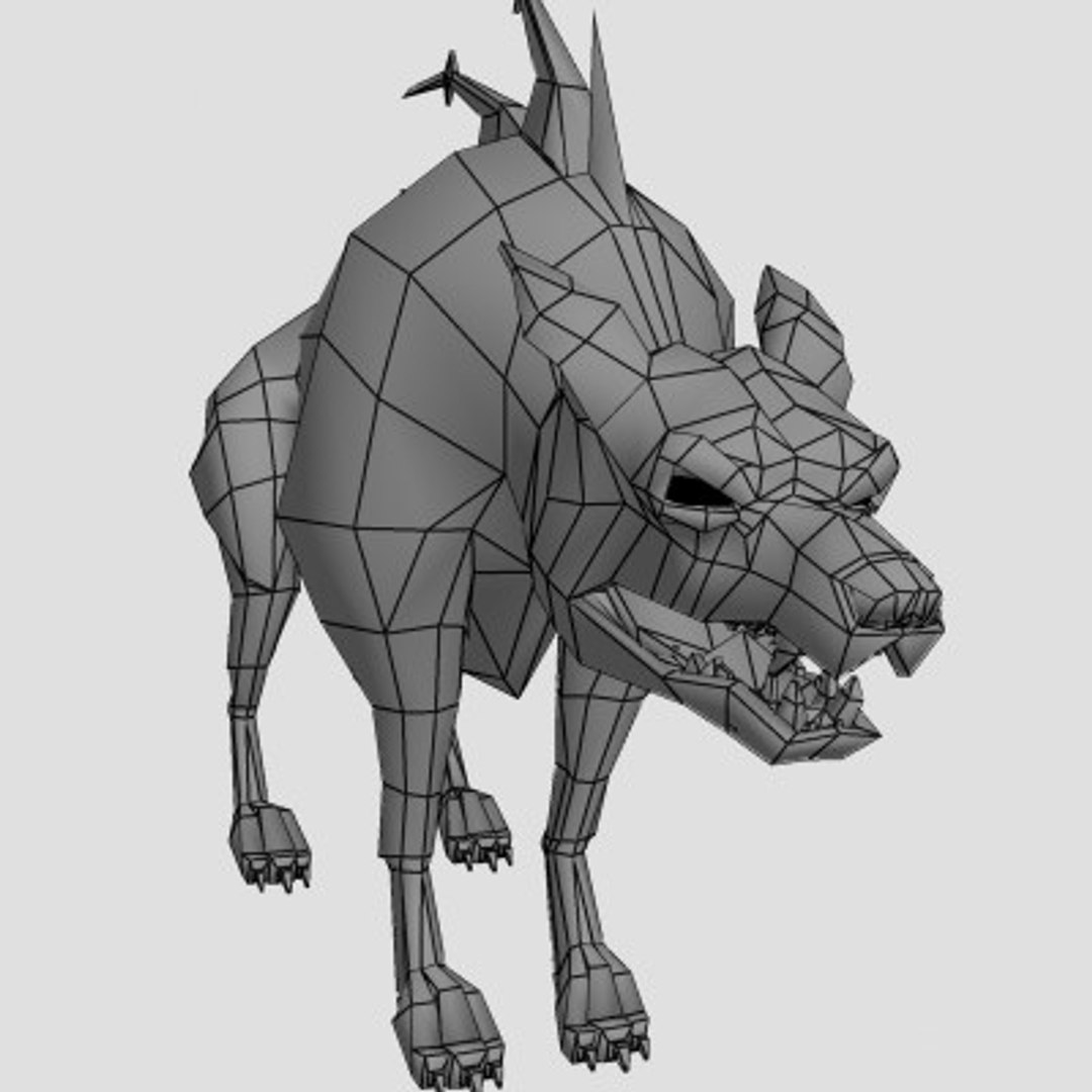 3ds max hellhound demon rigged