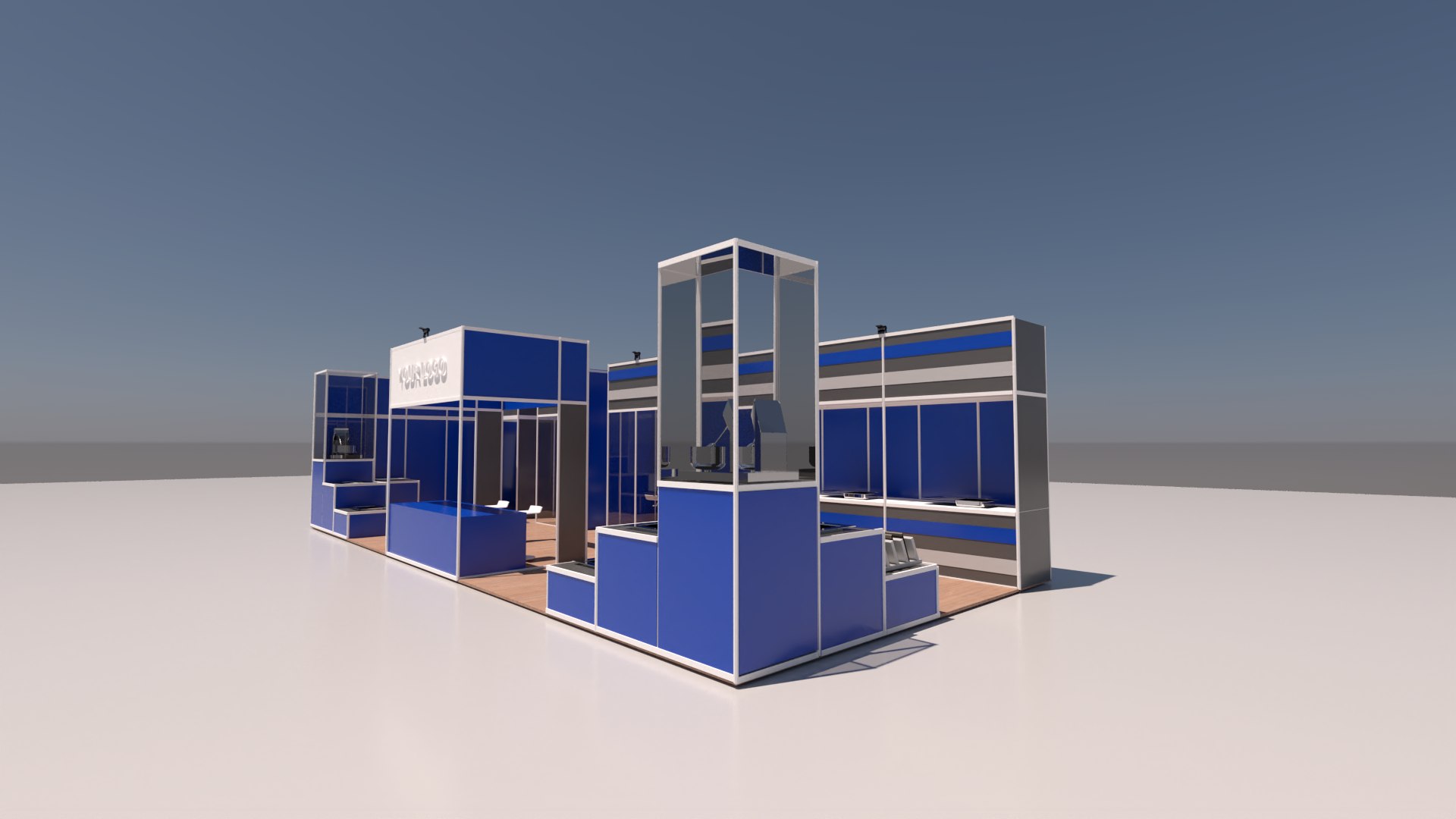 3D Modular Exhibition Stand With Octanorm Profiles - 3D Model Model ...