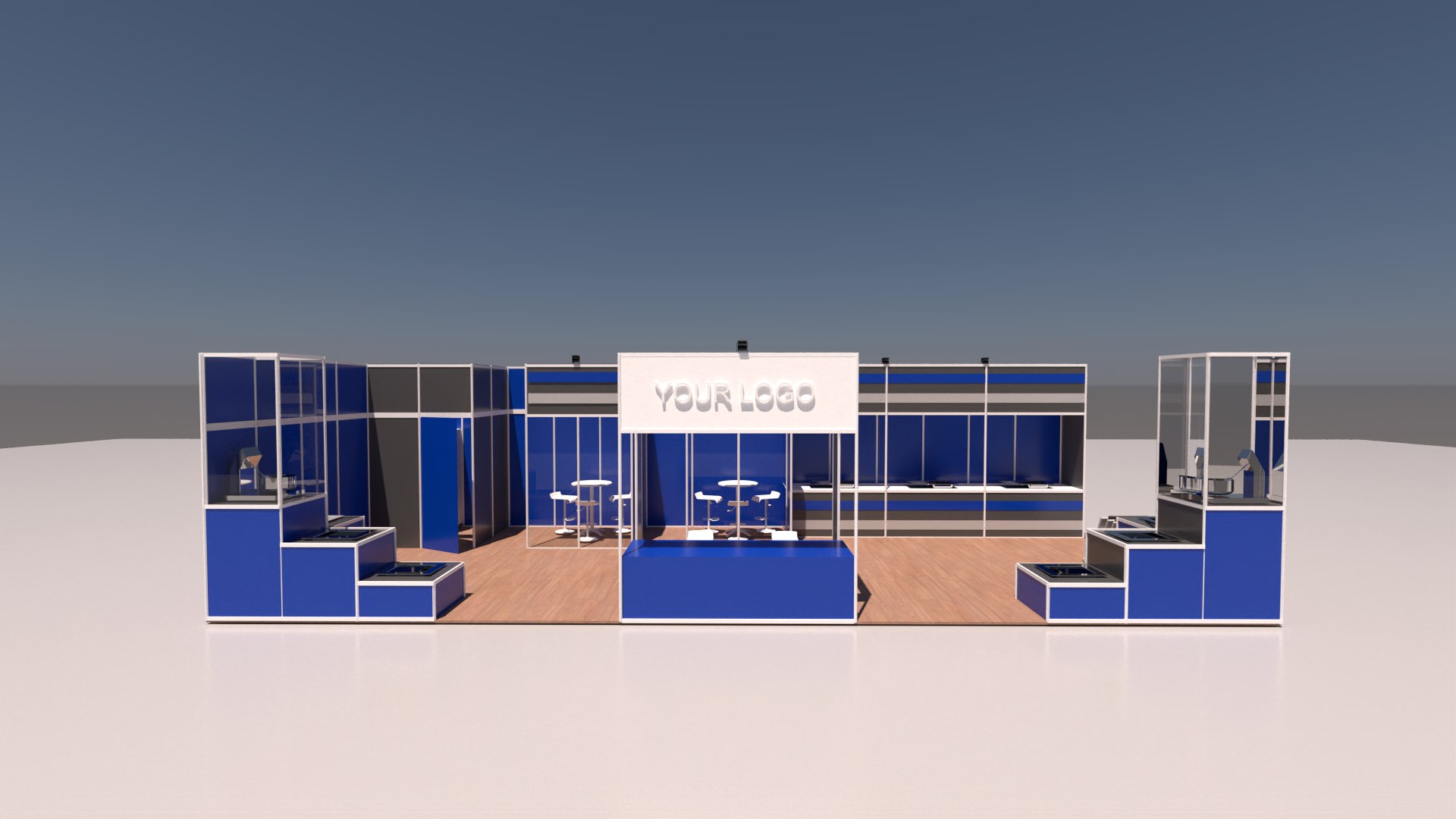 3d Modular Exhibition Stand With Octanorm Profiles 3d Model Model Turbosquid 2391601