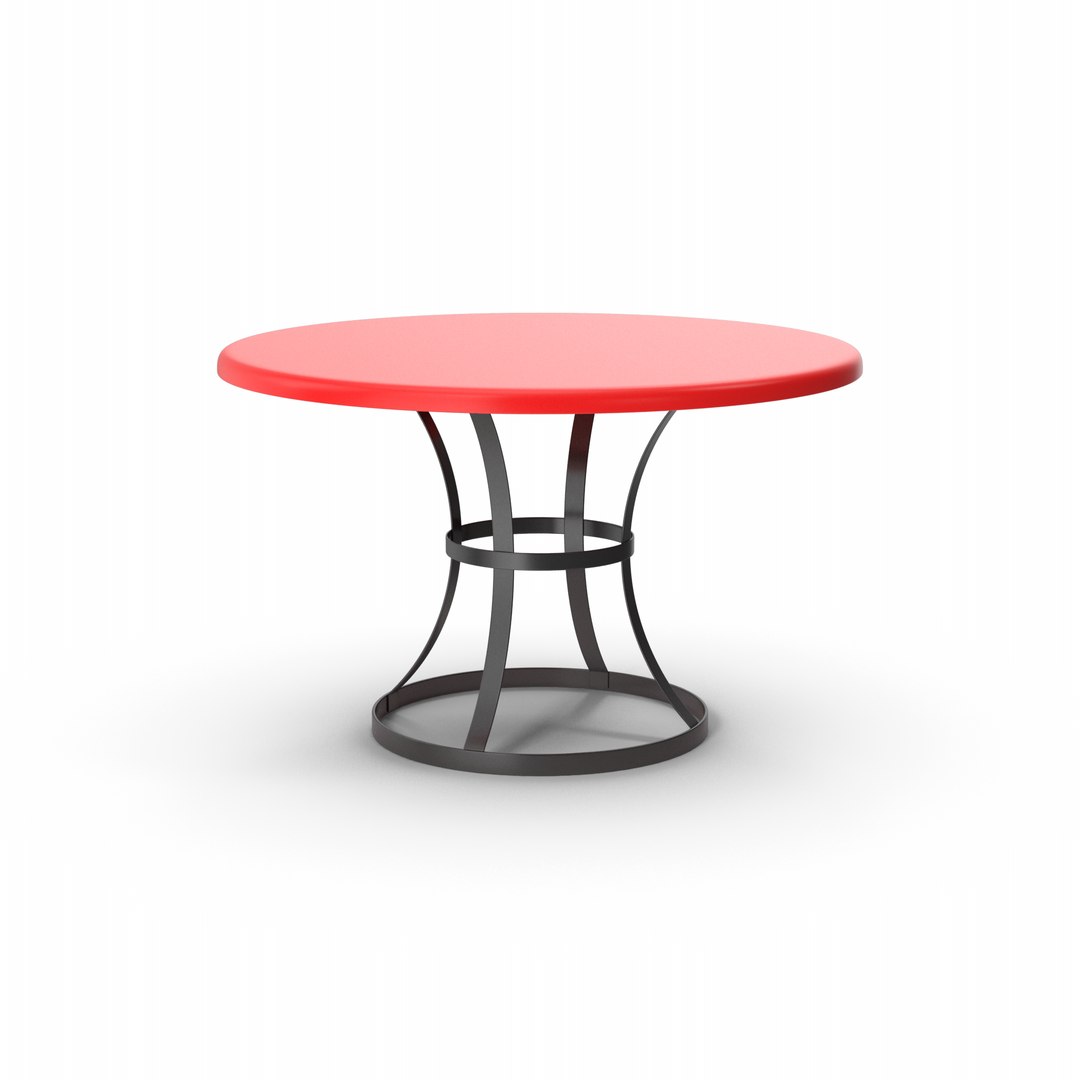 Ring Table Red 3D model - TurboSquid 1842102