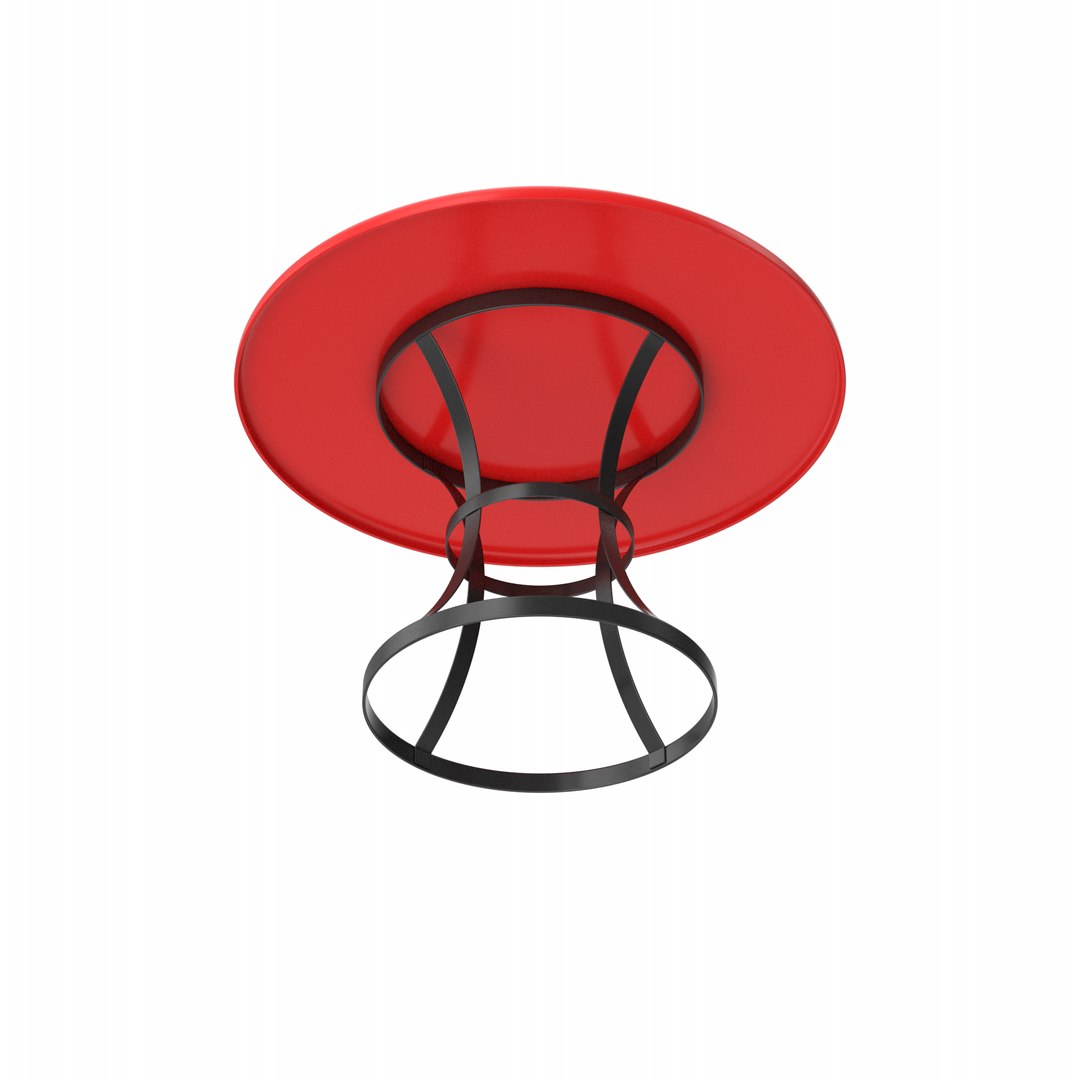 Ring Table Red 3D model - TurboSquid 1842102