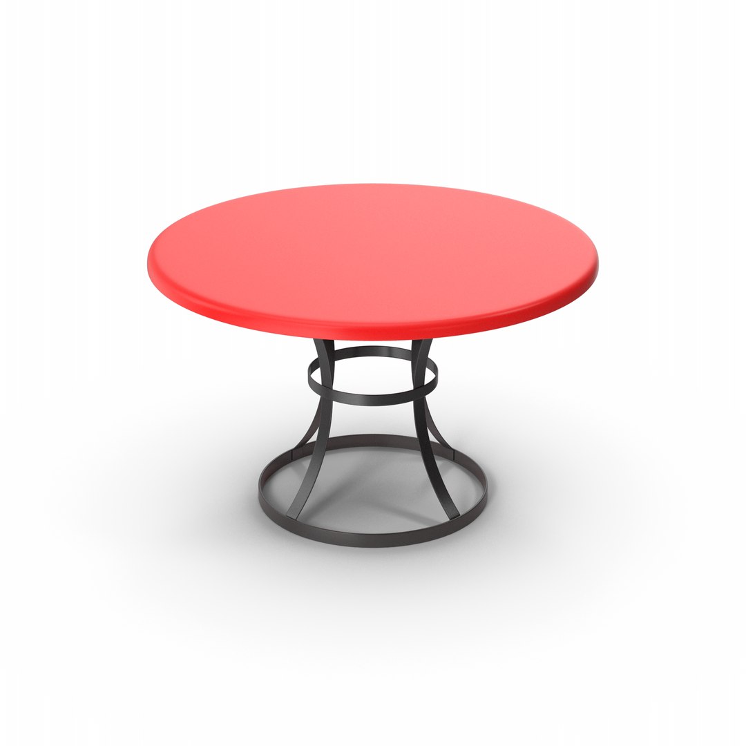 Ring Table Red 3D model - TurboSquid 1842102