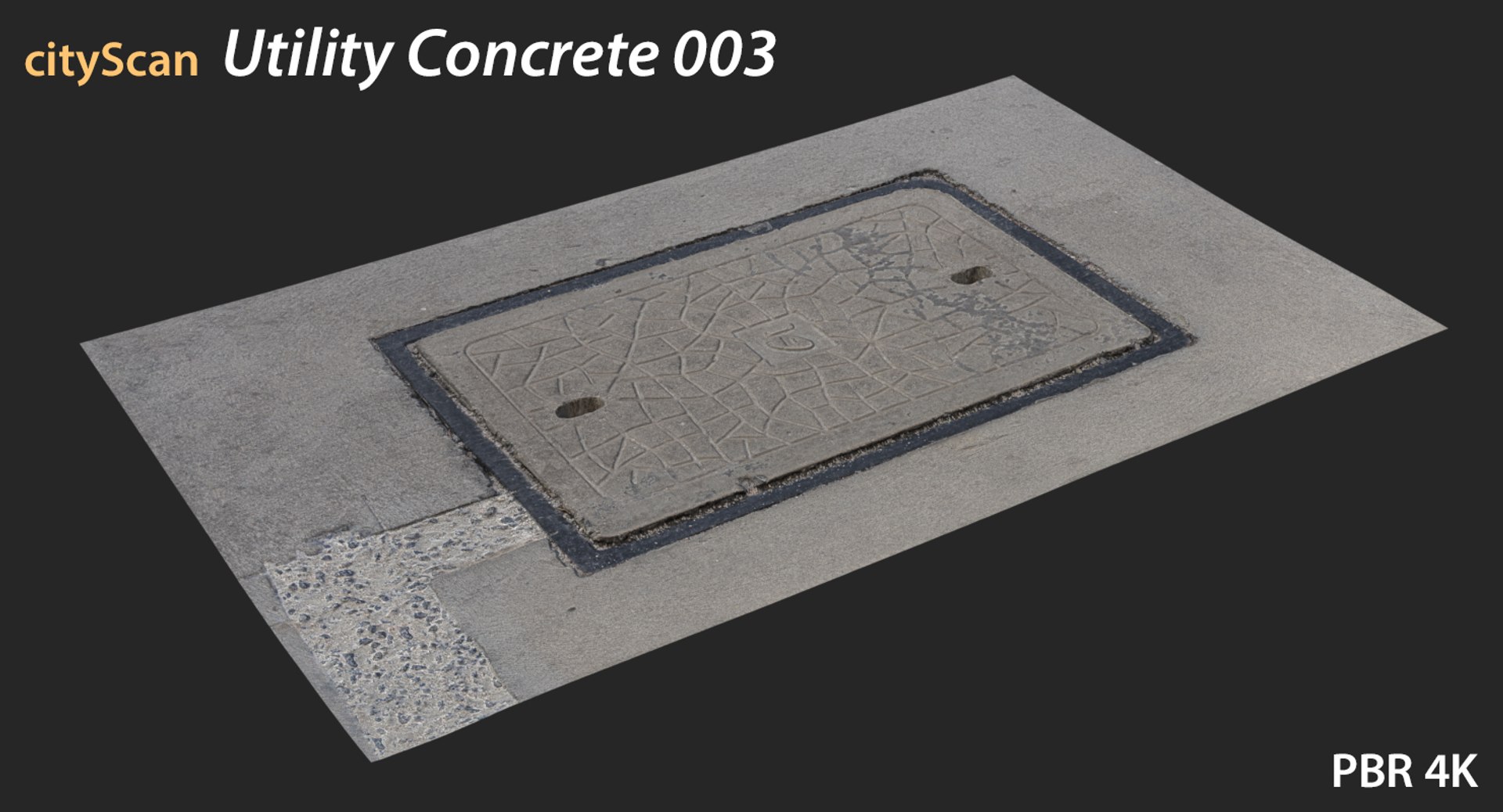Concrete Utility Cover 3D - TurboSquid 1418724