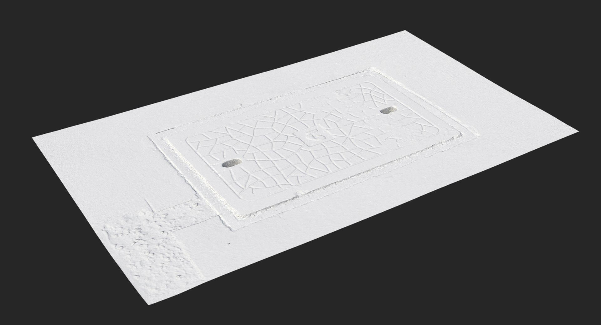 Concrete Utility Cover 3D - TurboSquid 1418724