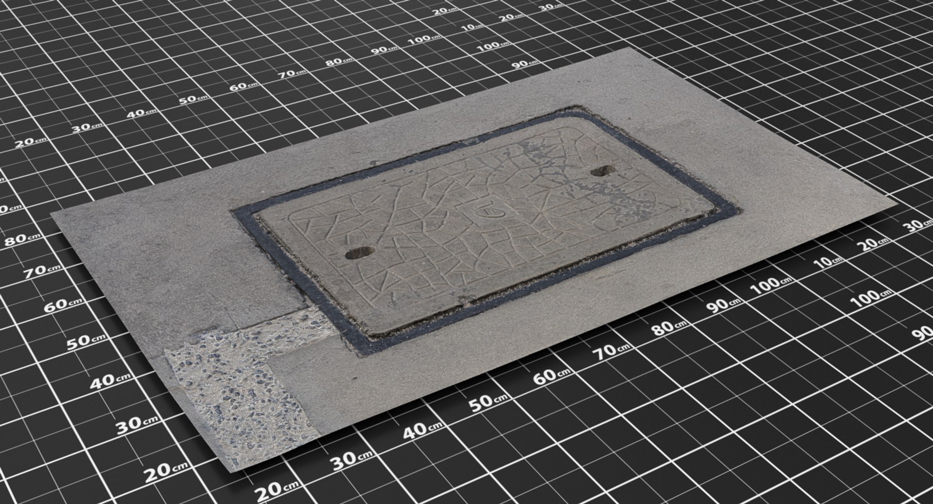 Concrete Utility Cover 3D - TurboSquid 1418724