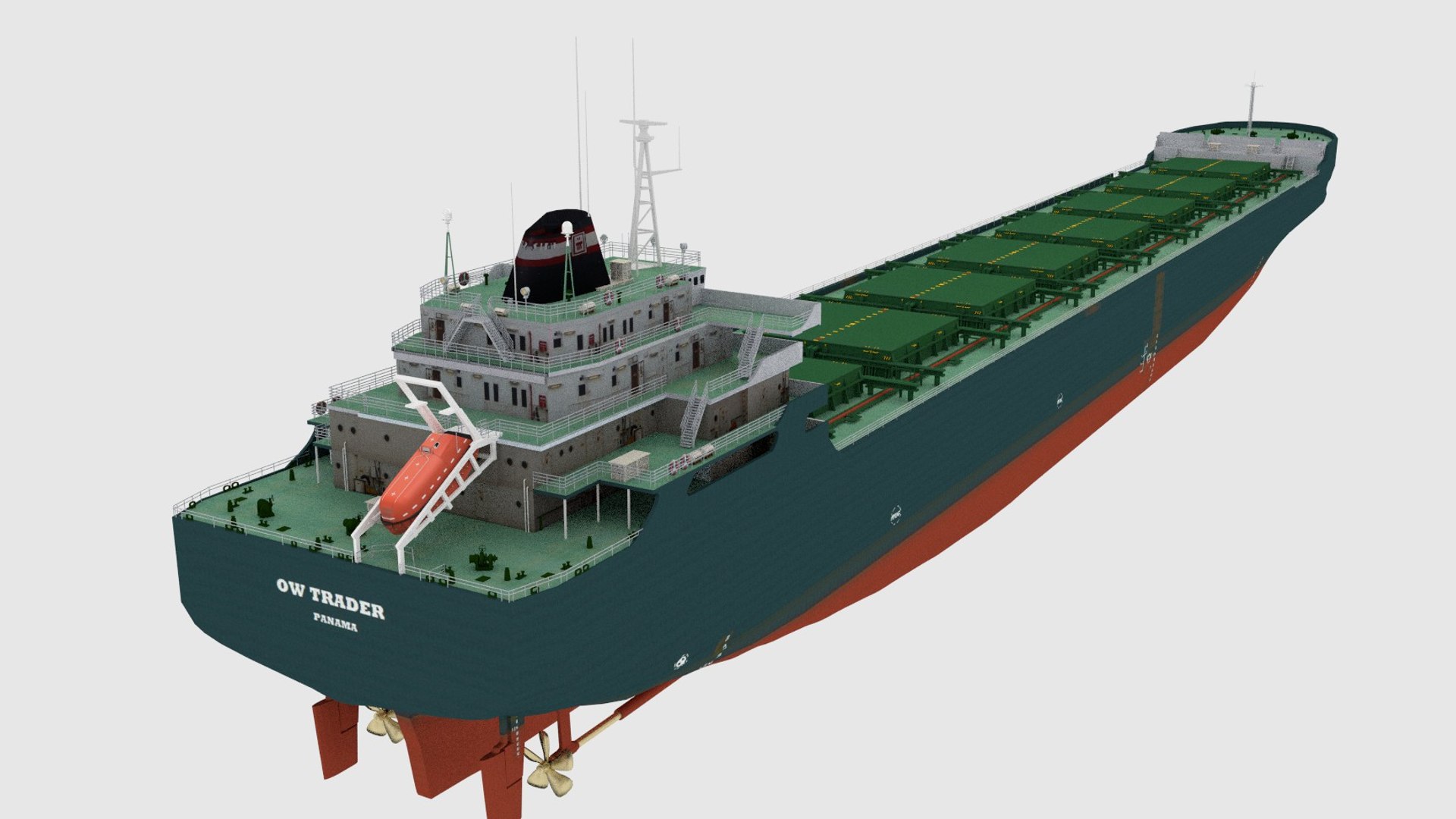 3d Cargo Ship Bulk