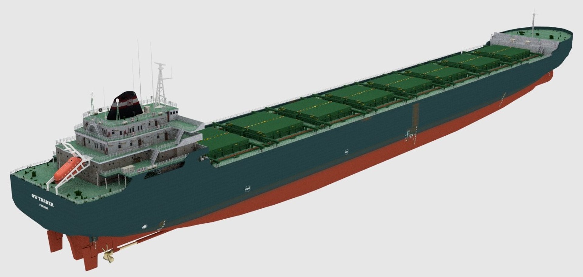 3d Cargo Ship Bulk