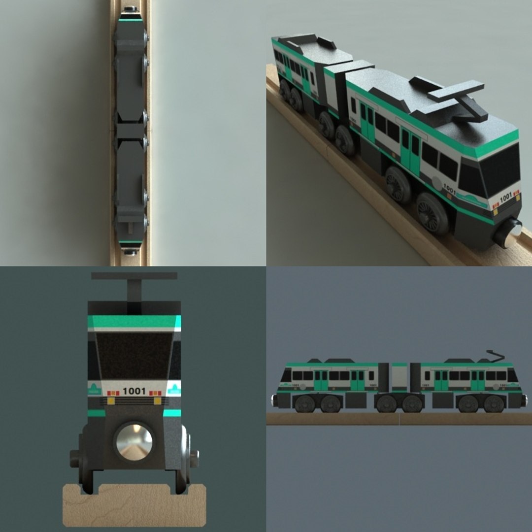Wooden Railway Toy Metrolink 3d Model