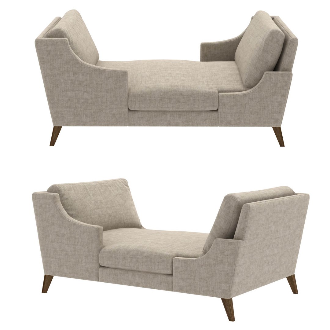 A Rudin Sofa daybed Chaise lounge 2879 3D model - TurboSquid 2072996