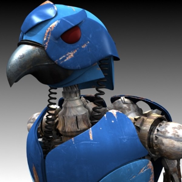 mechanical falcon 3d max