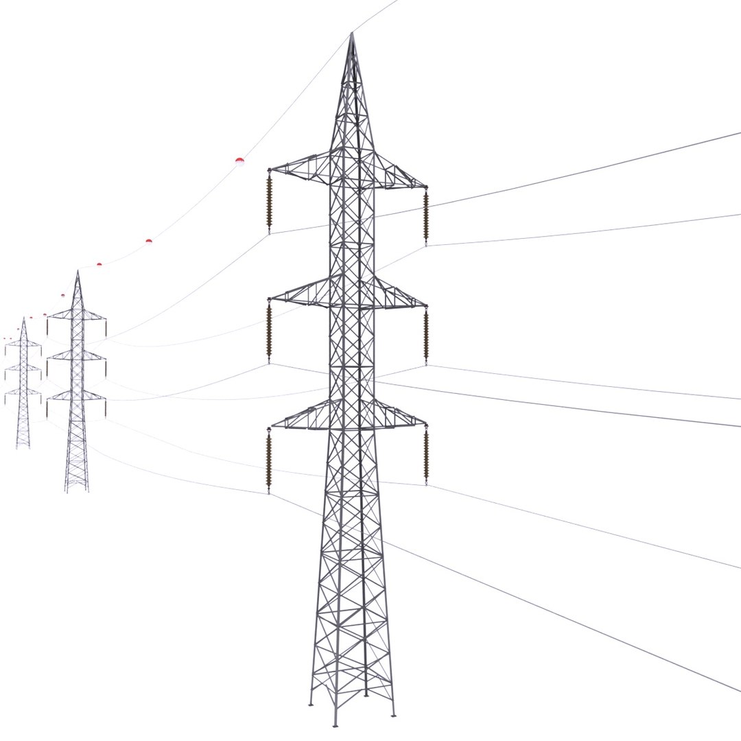 3D Electric Power Tower Model - TurboSquid 2275858