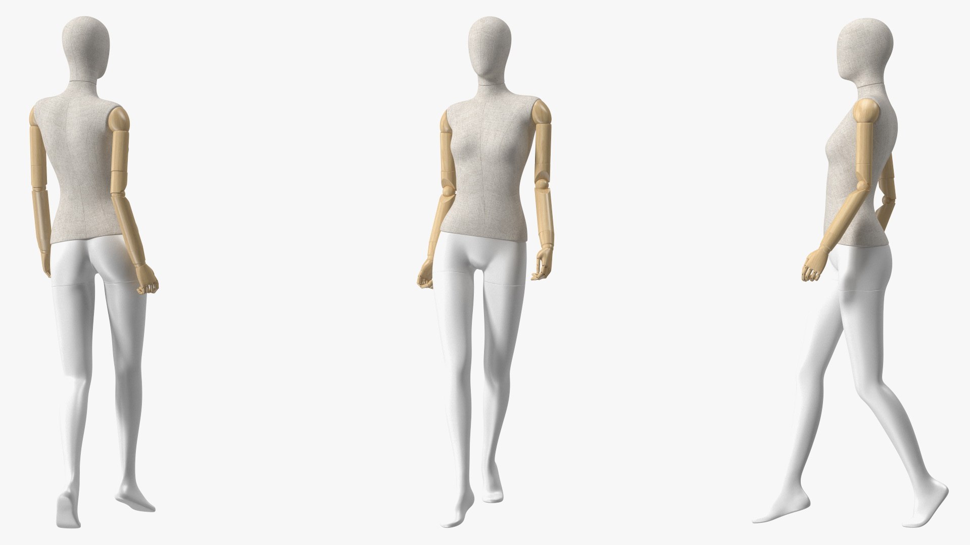 3D Model Flexible Female Mannequin Walking Pose - TurboSquid 1845131