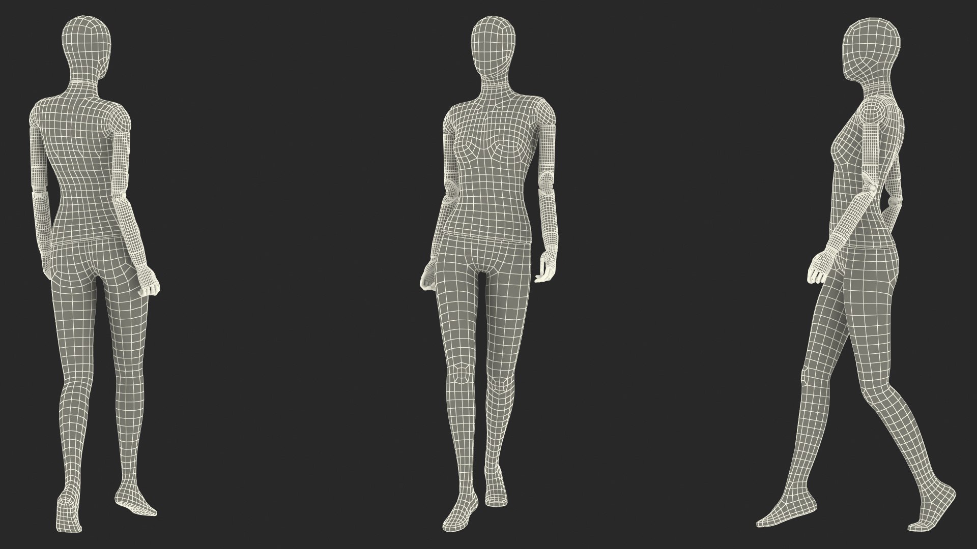 3D model Flexible Female Mannequin Walking Pose - TurboSquid 1845131