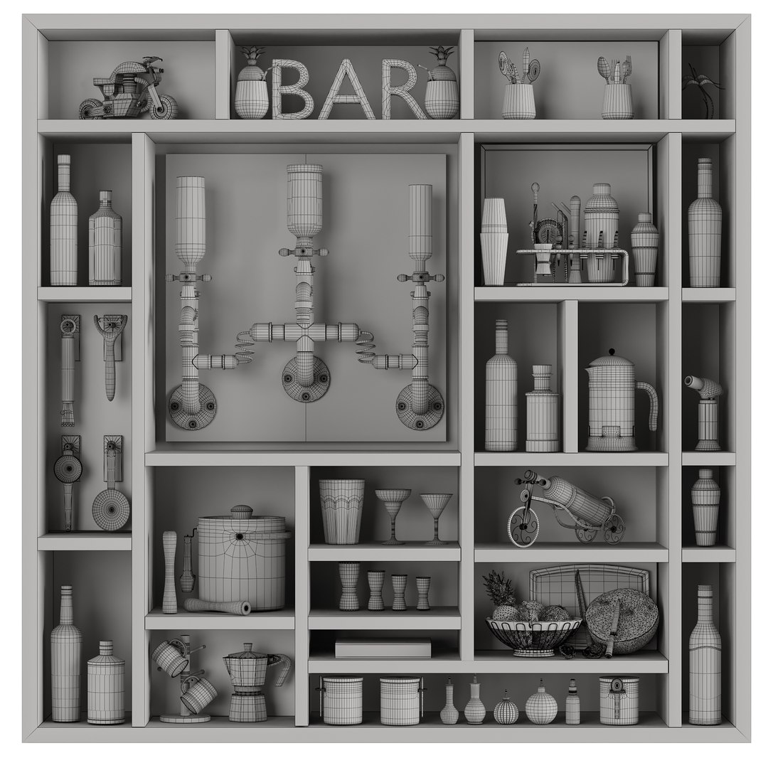 Equipment 9 Barman Accessories 3D Model - TurboSquid 2242213