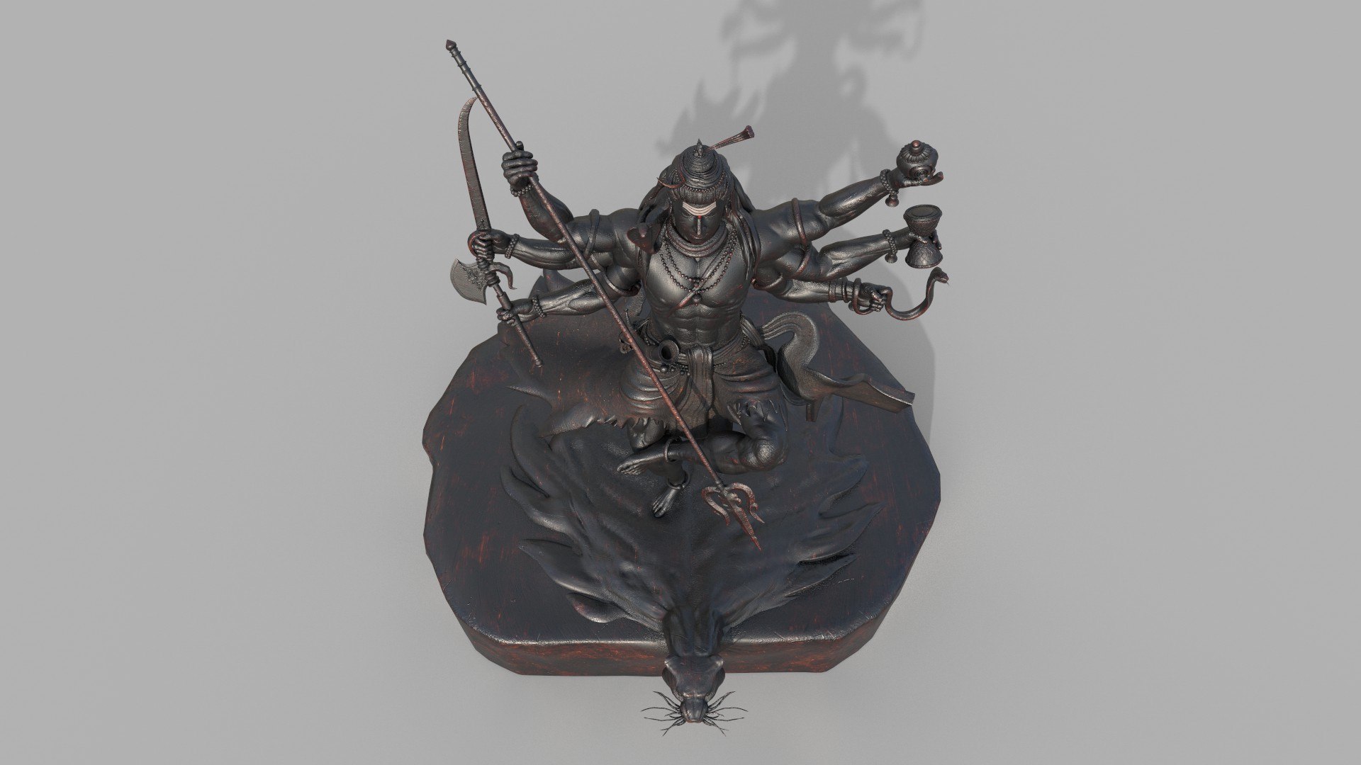 3D Model Lord Shiva Statue - TurboSquid 2294373
