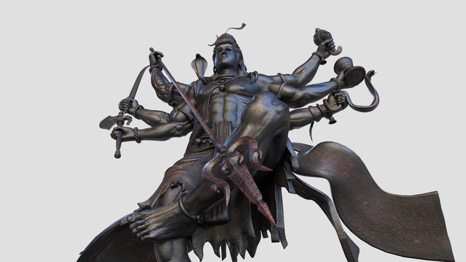 3D Model Lord Shiva Statue - TurboSquid 2294373