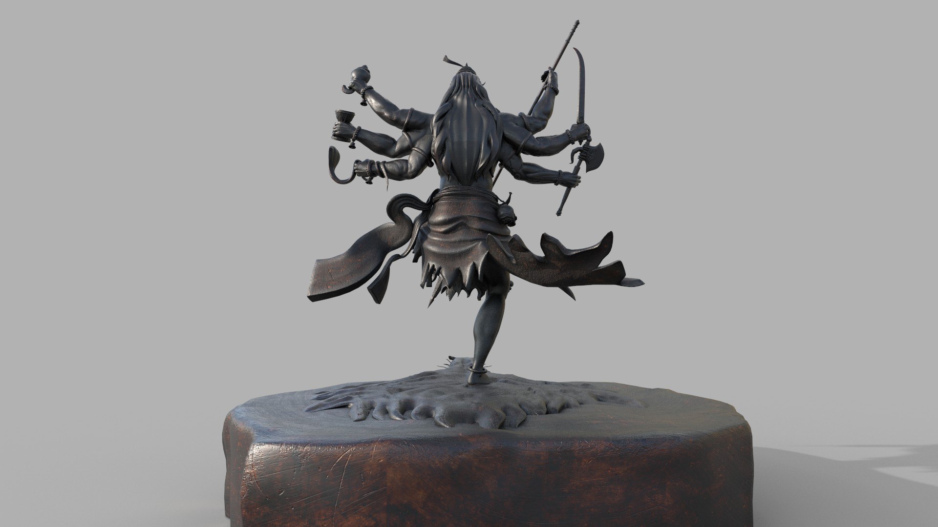 3D Model Lord Shiva Statue - TurboSquid 2294373