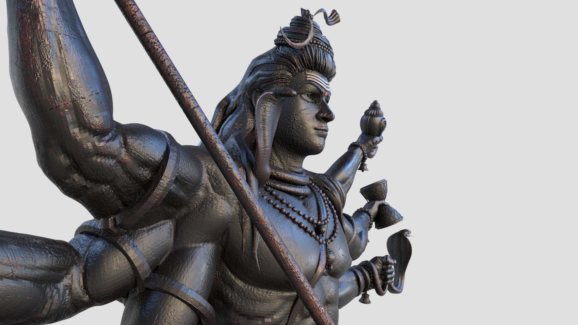 3D Model Lord Shiva Statue - TurboSquid 2294373