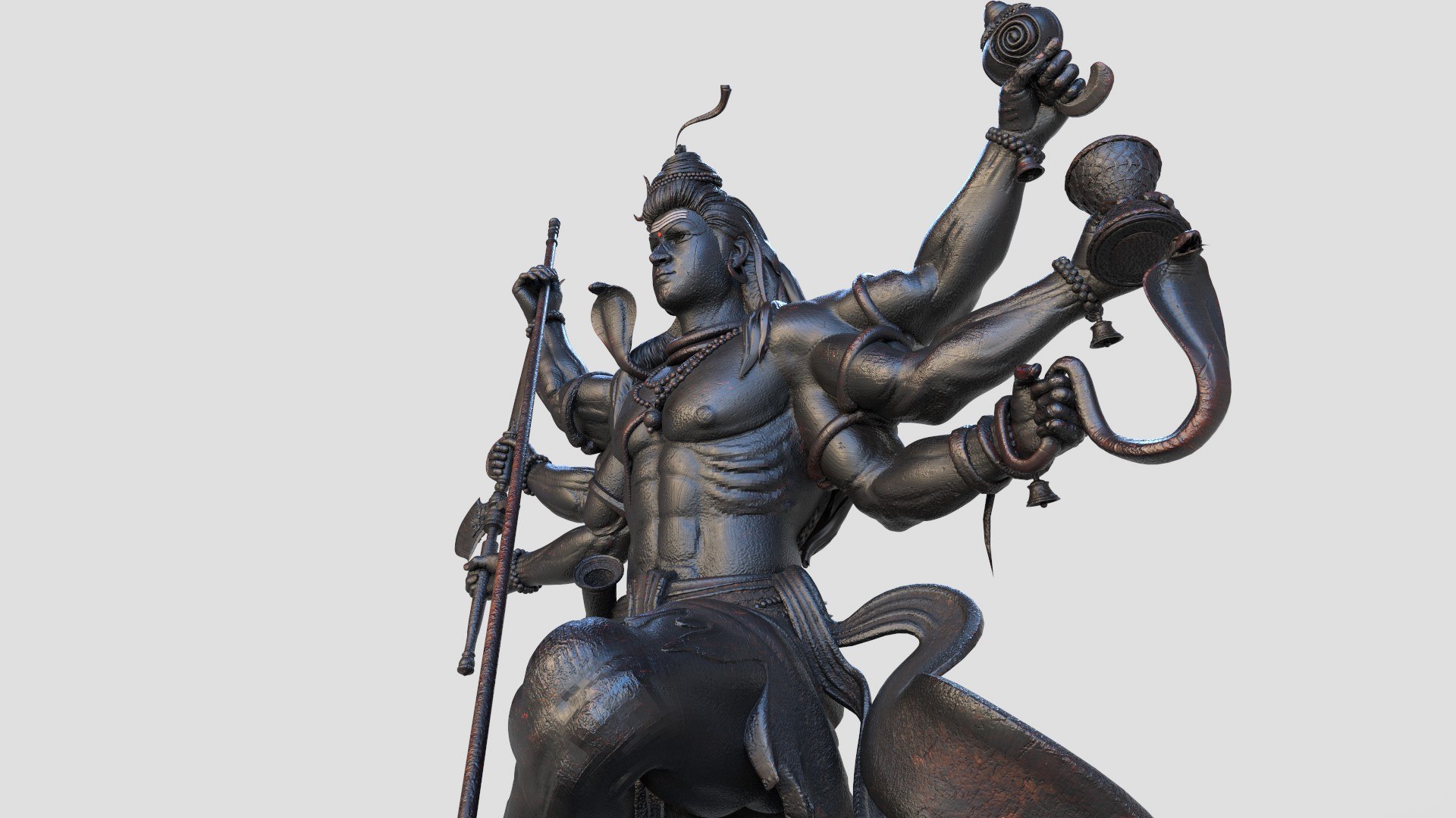 3D Model Lord Shiva Statue - TurboSquid 2294373