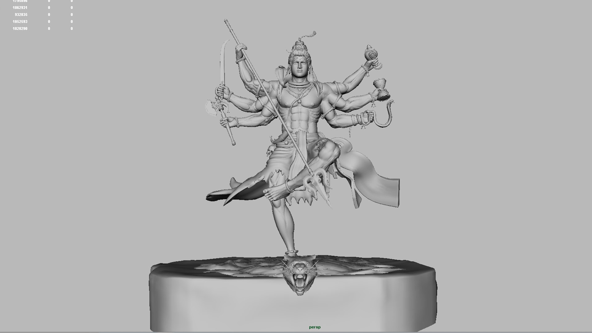 3D Model Lord Shiva Statue - TurboSquid 2294373