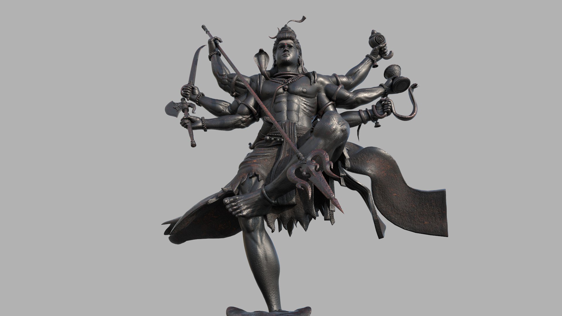 3D Model Lord Shiva Statue - TurboSquid 2294373