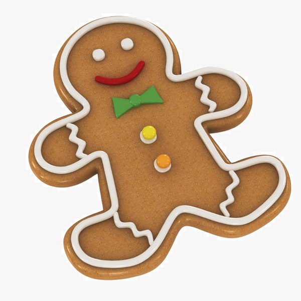 Gingerbread Man Christmas Cookie 3d Turbosquid 2003100