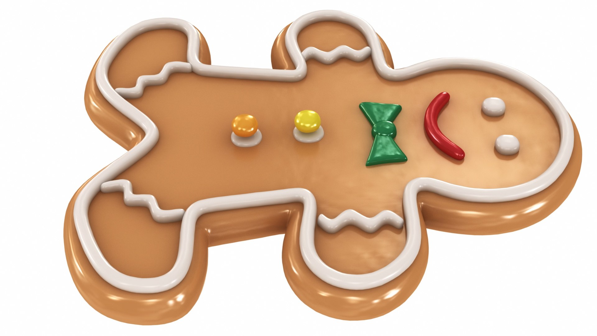 Gingerbread Man Christmas Cookie 3D - TurboSquid 2003100