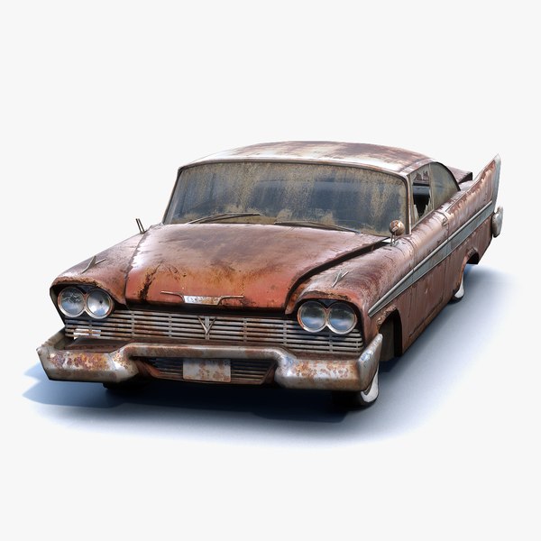 3D low-poly rusty muscle car - TurboSquid 1336791