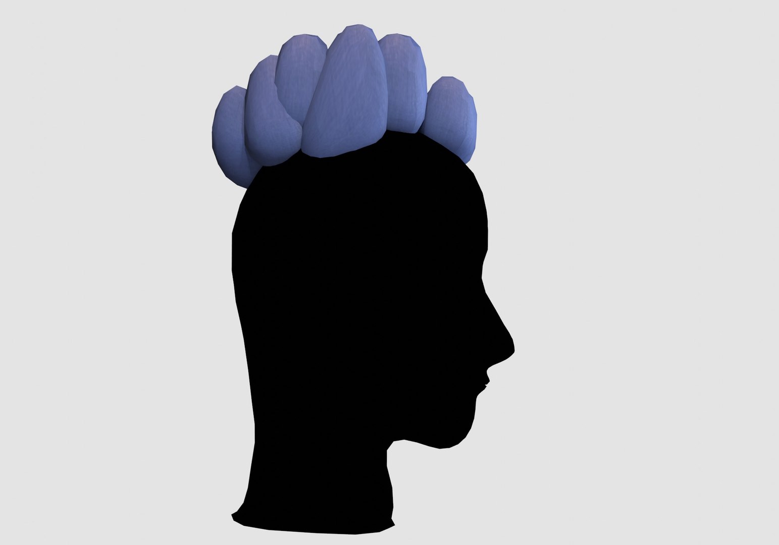 Cartoon Punk Hairstyle 3D Model - TurboSquid 1931844